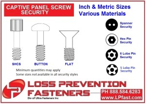 Captive Panel Security - Loss Prevention Fasteners