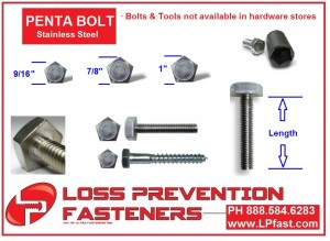 Utility Box Bolts - Loss Prevention Fasteners